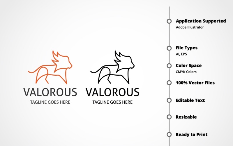 Valorous Lion Logo Template #150310 - TemplateMonster