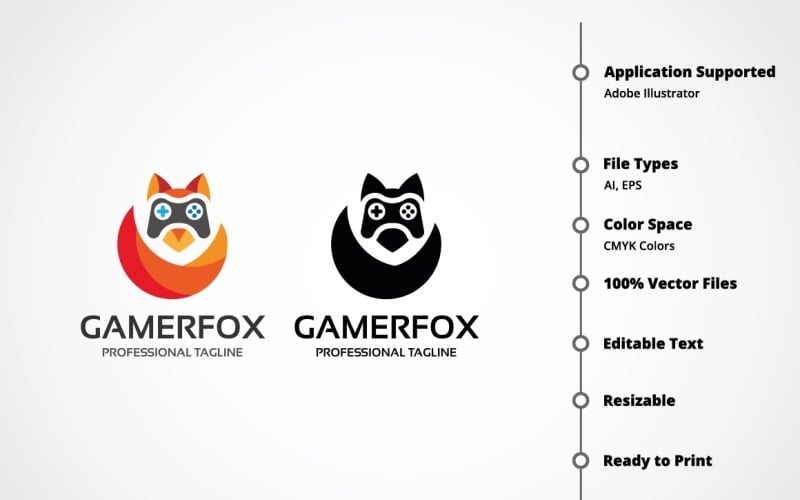 Gamer Fox Logo Template #151499 - TemplateMonster