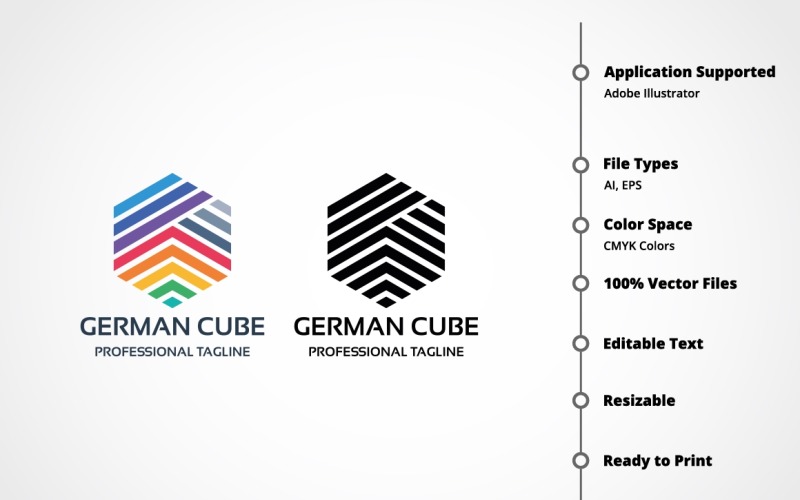 German Cube Logo Template #151498 - TemplateMonster