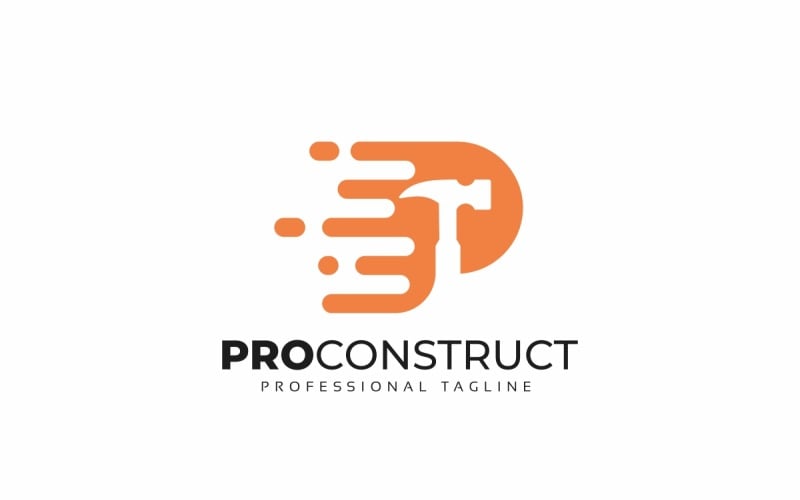 Pro Construct P Letter Logo Template - TemplateMonster