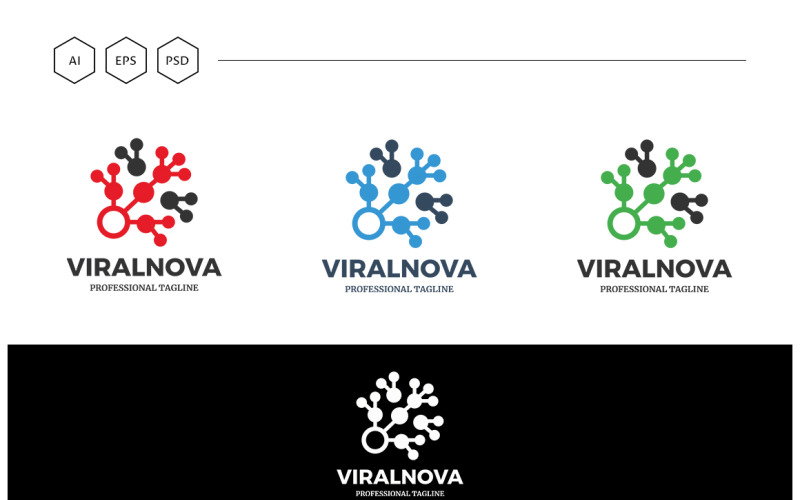 Viral Marketing Innovation Logo Template - TemplateMonster