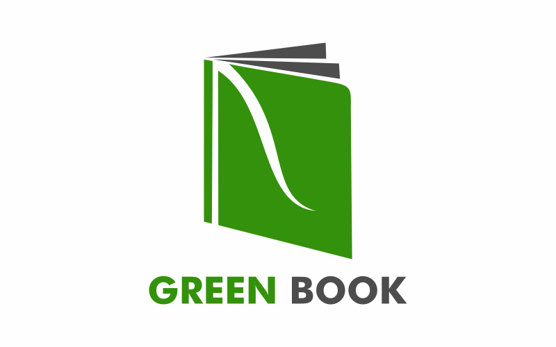 Plantilla de logotipo de libro verde - TemplateMonster