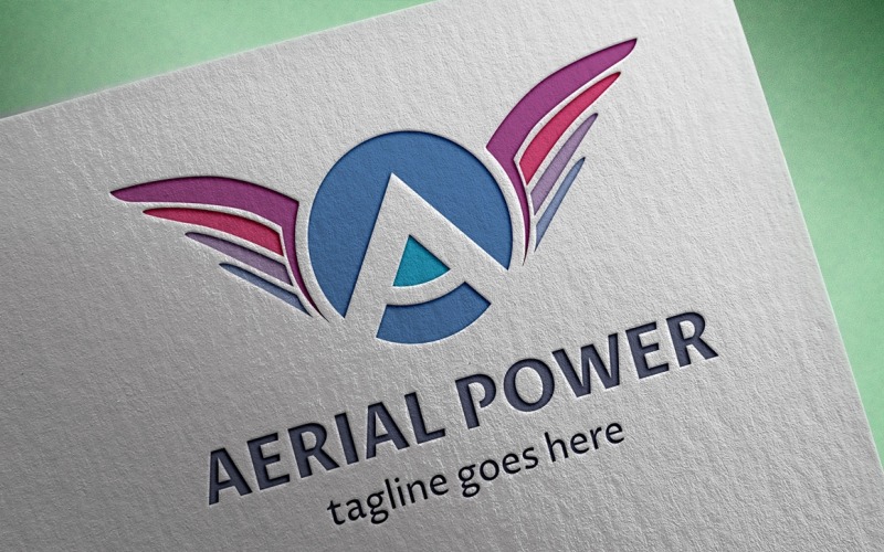 Plantilla de logotipo de Aerial Power (letra A)