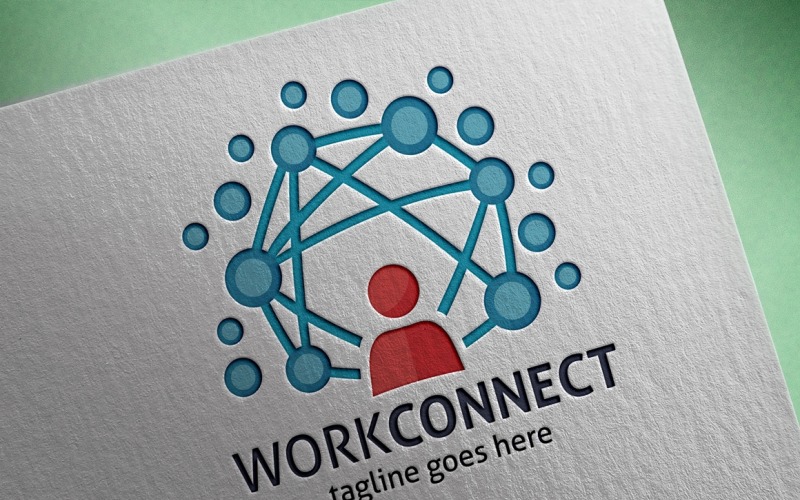 Work Connect Logo Template #151900 - TemplateMonster