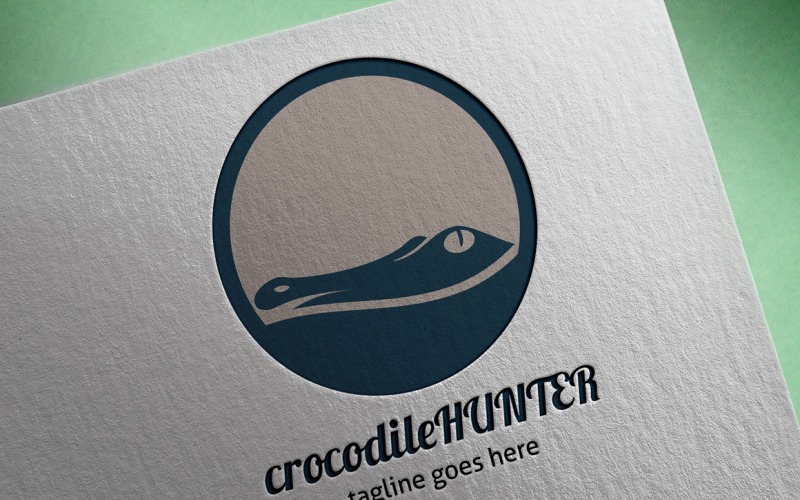 Krokodiljäger-Logo-Schablone #152110 - TemplateMonster