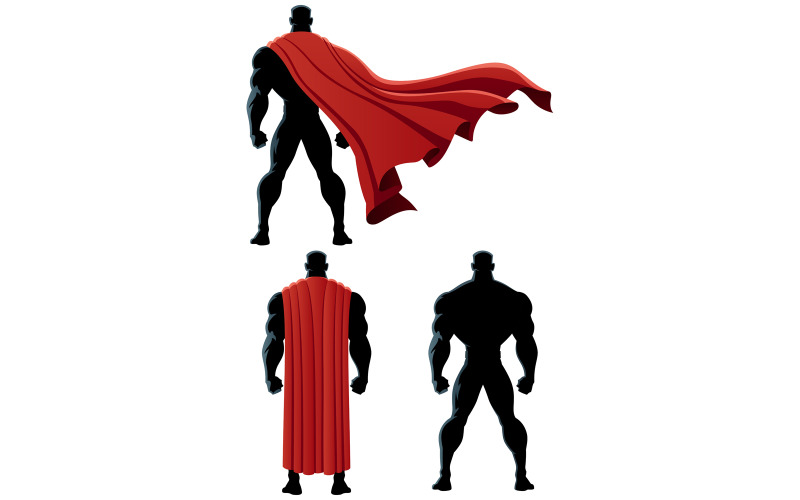 Superhero Back Isolated - Illustration - TemplateMonster