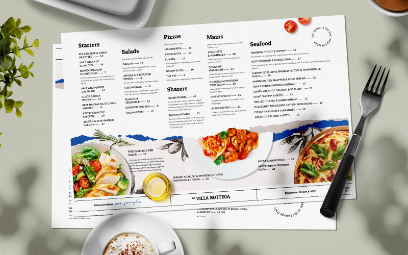 Menú de restaurante de alimentos y bebidas - Plantilla de identidad ...