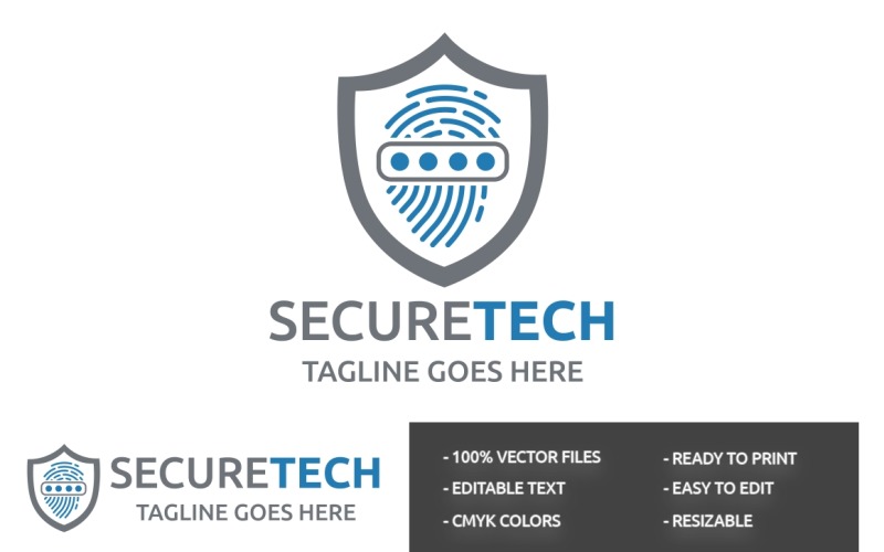 Secure Tech Logo Template #153535 - TemplateMonster