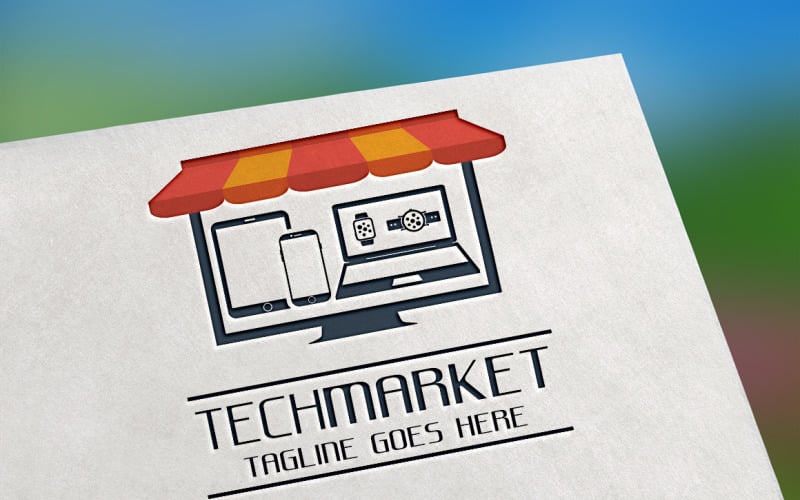 Tech Market Logo Template #153672 - TemplateMonster