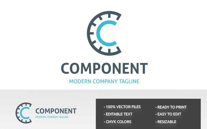 Letter C -Component Logo Template #153859 - TemplateMonster