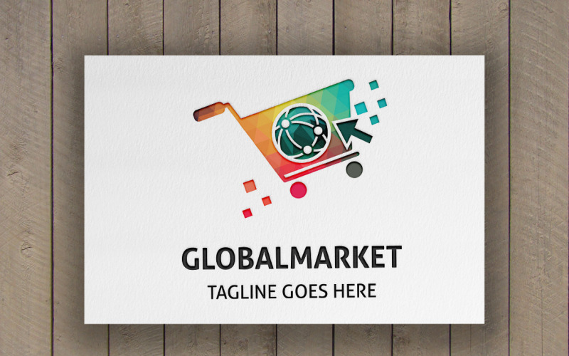 Modèle de logo du marché mondial #153826 - TemplateMonster