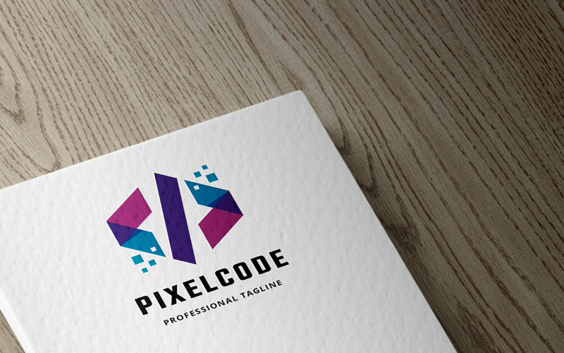 Pixel Code Logo Template #154012 - TemplateMonster