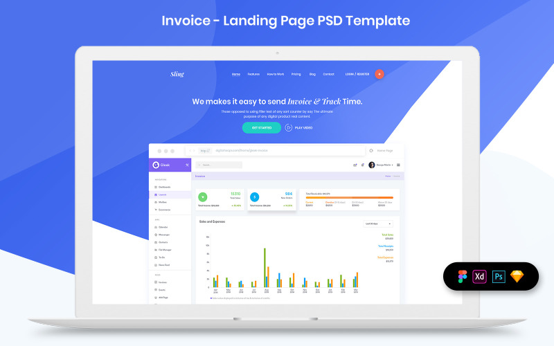 Invoice Landing Page Template UI Elements - TemplateMonster