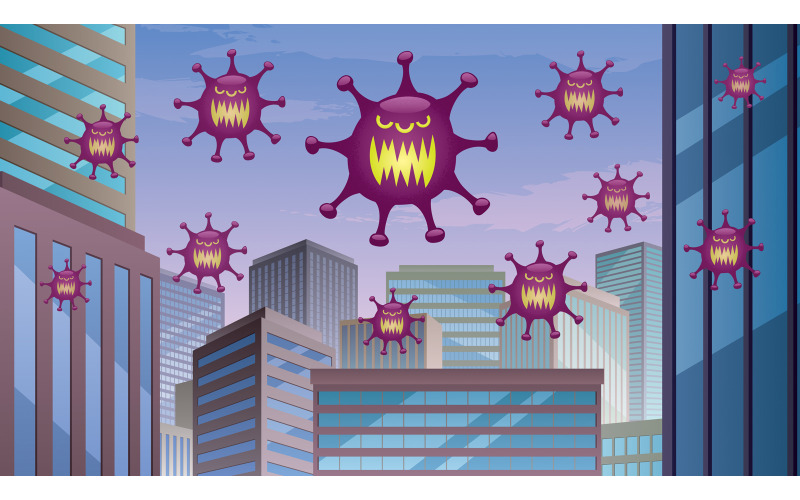 Cuarentena de virus - Ilustración #154407 - TemplateMonster