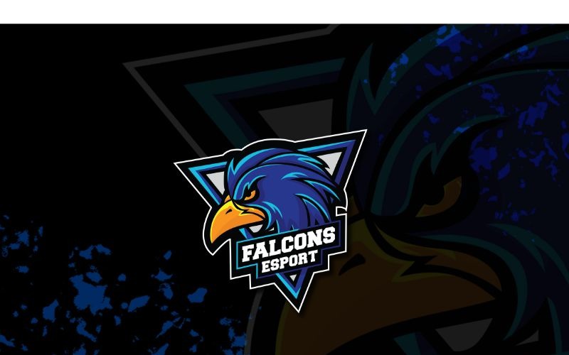 Esport Falcons Logo Template #155197 - TemplateMonster