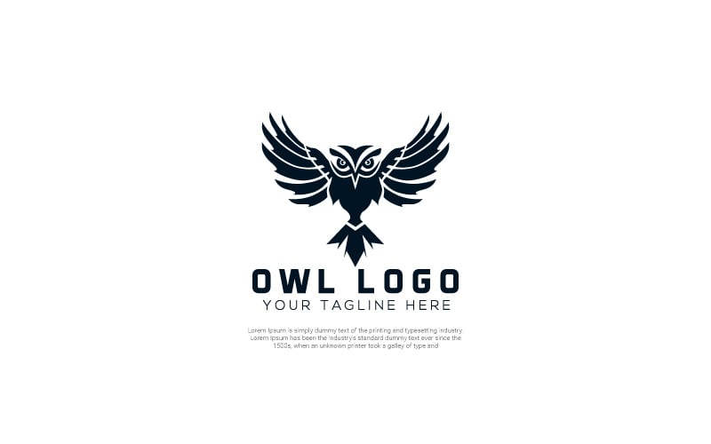 Owl Flying Logo Template #155960 - TemplateMonster