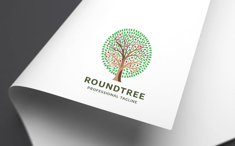 Round Tree Logo Template #156024 - TemplateMonster