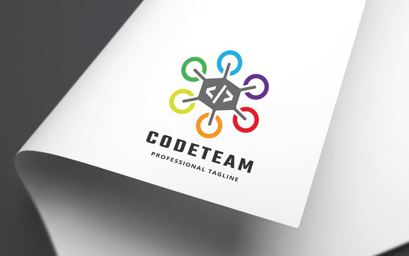 Code Team Logo Template #156432 - TemplateMonster