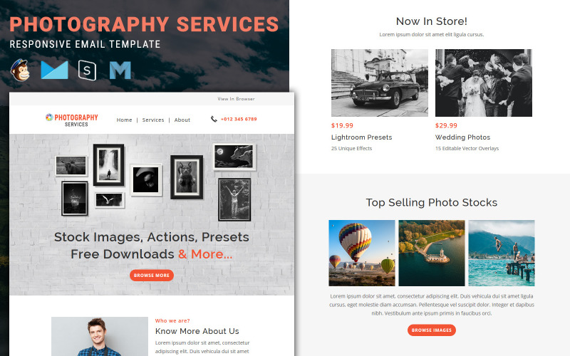 Photography Newsletter Template #156694 - TemplateMonster