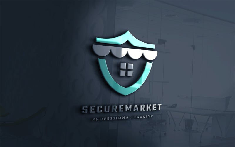 Secure Market Logo Template #156627 - TemplateMonster