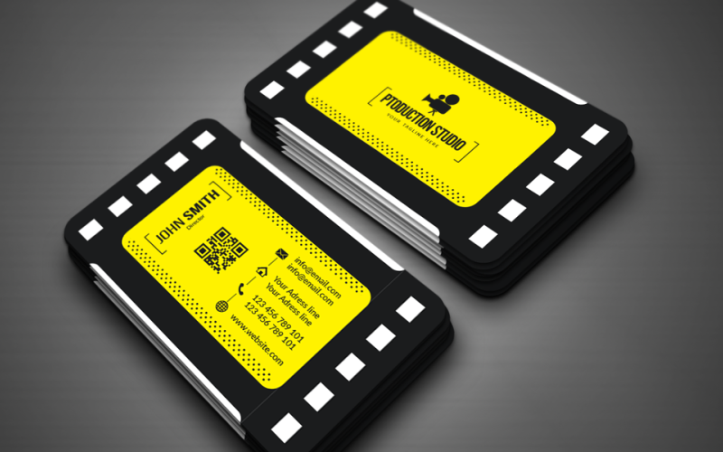 Production Studio Business Card #156836 - TemplateMonster