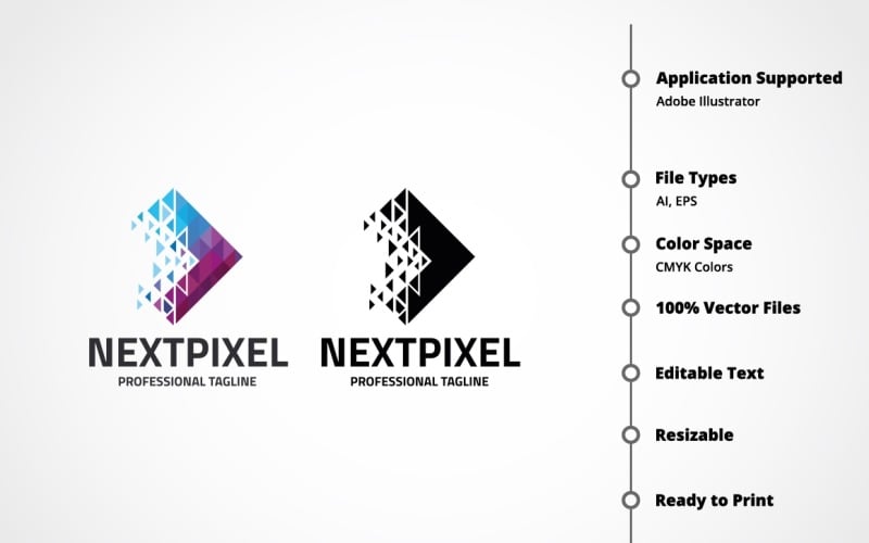 Next Pixel Logo Template #157189 - TemplateMonster