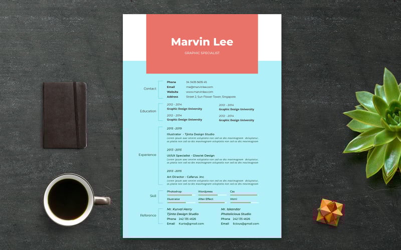 CREATIVE Resume Template #157889 - TemplateMonster