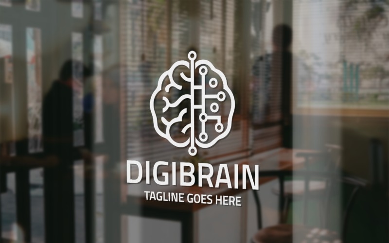 Modèle de logo DigiBrain #158001 - TemplateMonster
