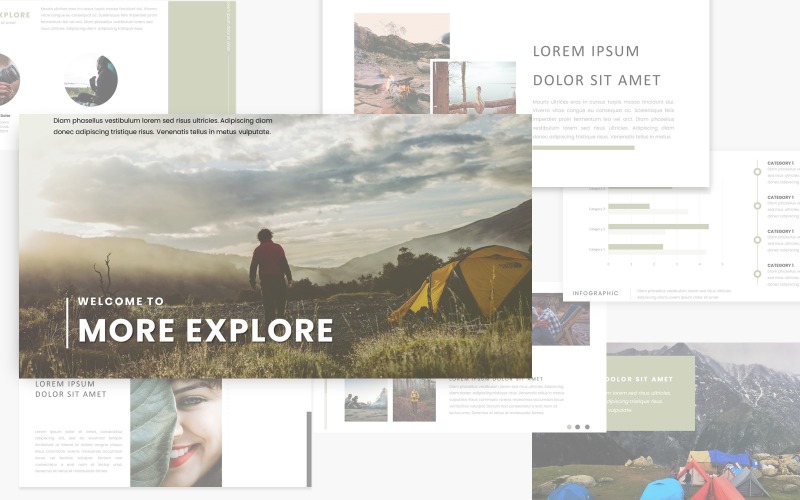 More Explore PowerPoint template #158522 - TemplateMonster