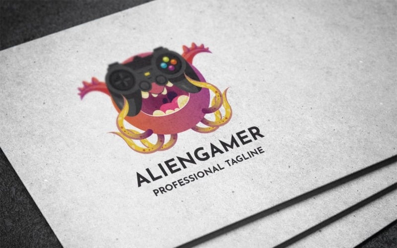 Alien Gamer Logo Template #159952 - TemplateMonster