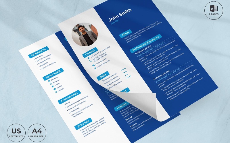 Barber CV Resume Template #159142 - TemplateMonster