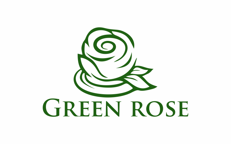 Download Green Rose Logo Template - Шаблон логотипа на тему графика