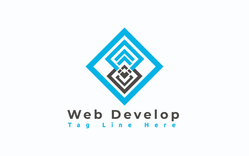 Modelo de logotipo de desenvolvedor da web - TemplateMonster
