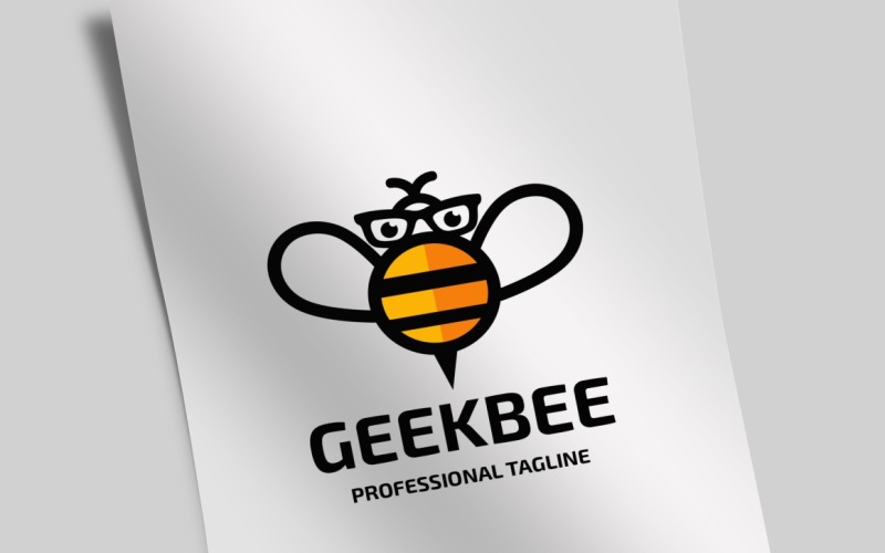 Geek Bee Logo Template #160854 - TemplateMonster