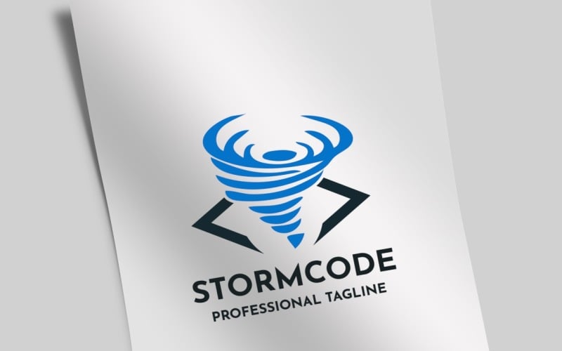 Storm Code Logo Template #160804 - TemplateMonster