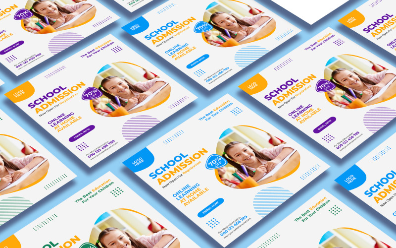 School Education Post Template for Social Media