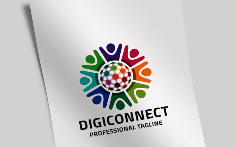 Digital Connect Logo Template #162772 - TemplateMonster