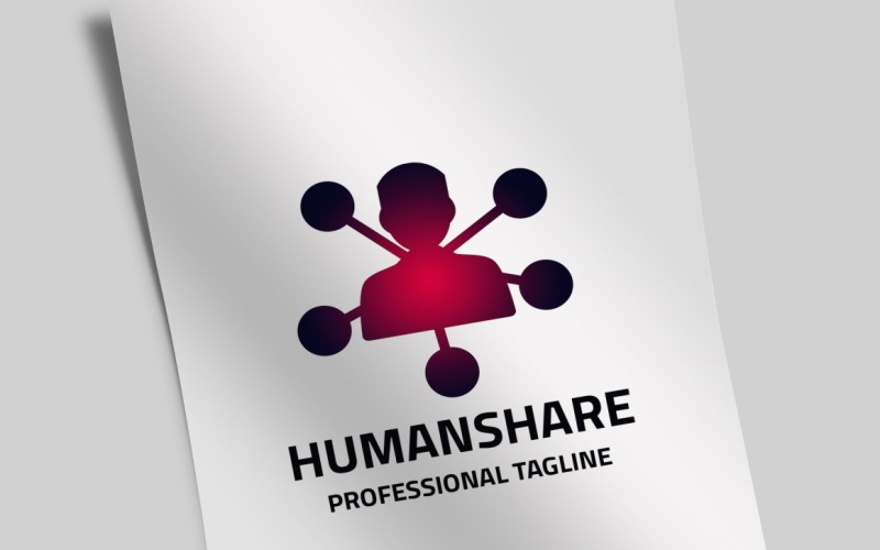 Modèle de logo de partage humain #162764 - TemplateMonster
