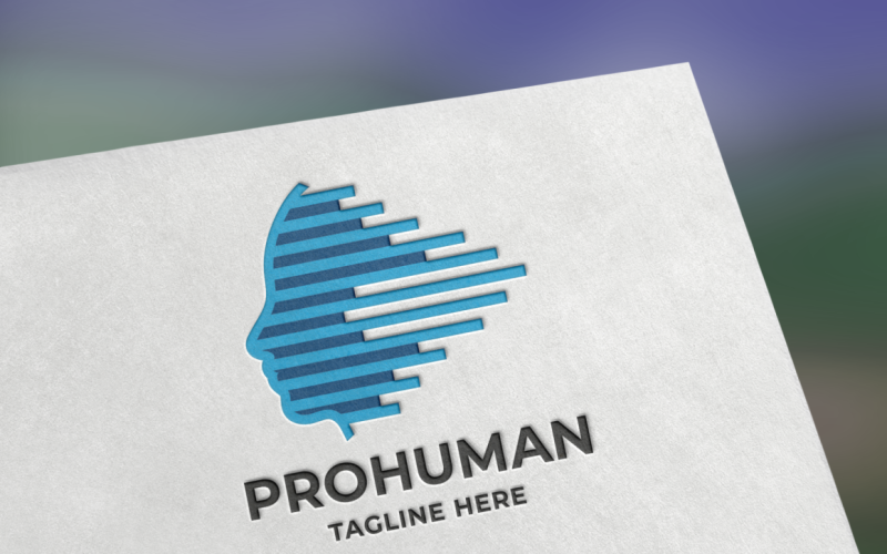 Modelo de logotipo profissional da mente humana