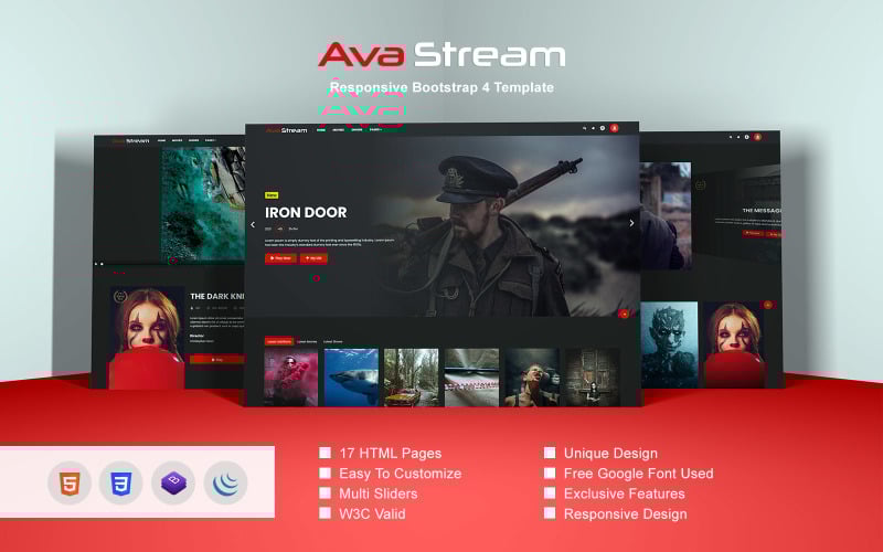 Movie Bootstrap Themes | TemplateMonster