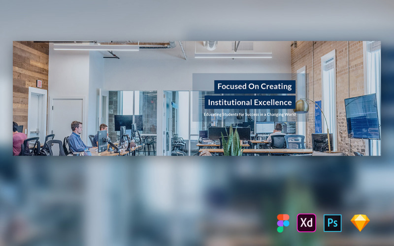 Hero Header for Online Courses Websites - TemplateMonster