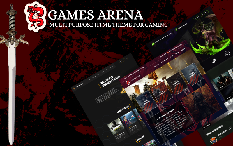 Games Arena - Tema de juegos multiusos - TemplateMonster