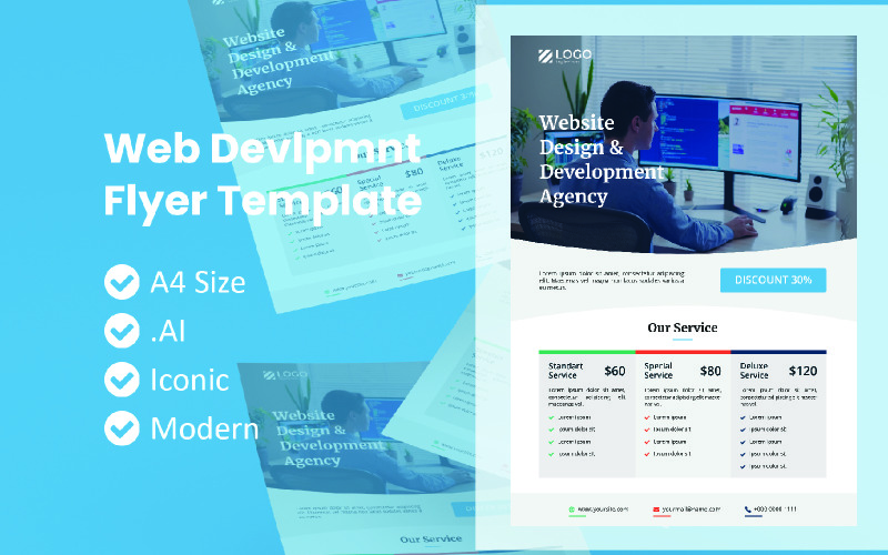 Web Development Service Flyer #166018 - TemplateMonster