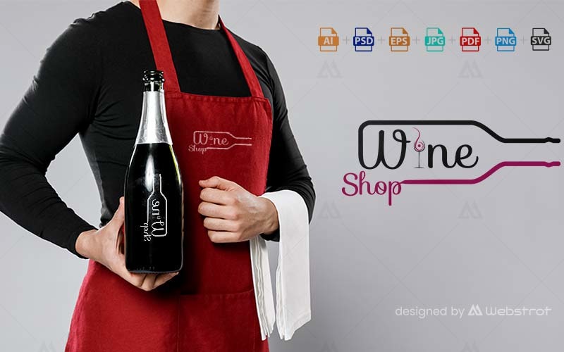 Wine Shop Logo #166094 - TemplateMonster