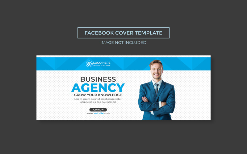 Geometric Facebook Cover Banner Template - TemplateMonster