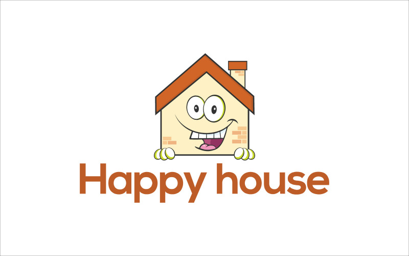 Happy House Vector Logo #166471 - TemplateMonster
