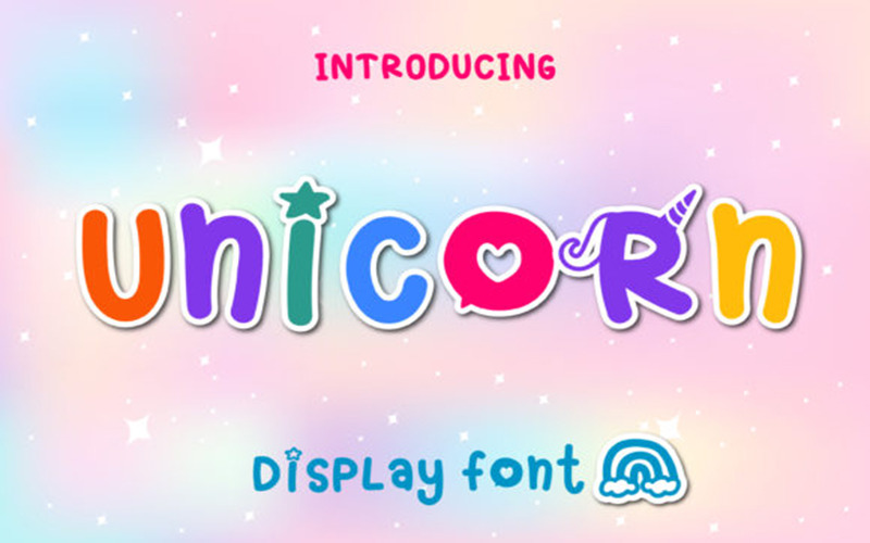 Unicorn Font Template #166606 - TemplateMonster