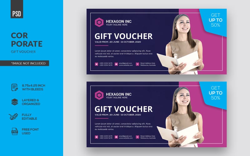 Creative Gift Voucher #166712 - TemplateMonster