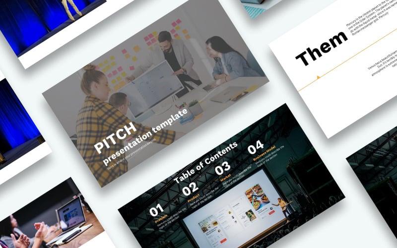 Free Pitch Presentation PowerPoint template - TemplateMonster