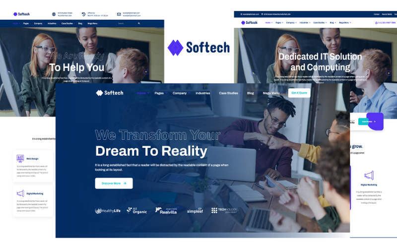 Softech - IT Solutions and Services HTML5 Website Template